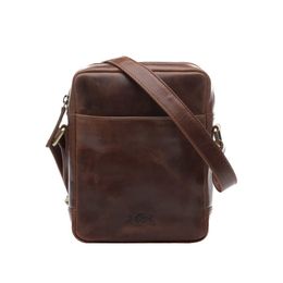 SID & VAIN SID & VAIN Leder-Umh&auml;ngetasche echt Leder Schultertasche gro&szlig; braun DUBLIN in braun | Gr.: onesize