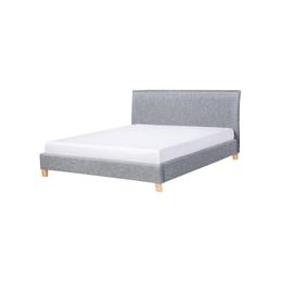 Beliani Doppelbett SENNEZ in Grau/Braun - (W) 175 x (H) 106 x (L) 216 cm | Gr.: onesize