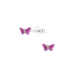 Alexander York Ohrstecker SCHMETTERLING fuchsia in 925 Sterling Silber, 2-tlg. | Gr.: onesize