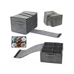 DuneDesign 2er Set Campingtasche Teller Organizer & Bechertasche anthrazit | Gr.: onesize