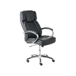 Beliani Chefsessel HONOR in Schwarz/Silber - (W) 65 x (H) 112 x (L) 65 cm | Gr.: onesize