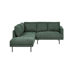 Beliani Ecksofa BREDA in Gr&uuml;n/Schwarz - (W) 210 x (H) 75 x (L) 200 cm rechtsseitig | Gr.: onesize
