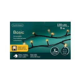 Lumineo Lichterkette BASIC 120 LED 9 m, schwarzes Kabel, in klassisch warm | Gr.: onesize