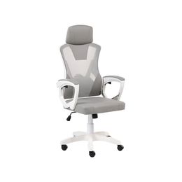 Beliani Gaming Stuhl IGNIS in Wei&szlig;/Grau - (W) 60 x (H) 112 x (L) 60 cm | Gr.: onesize