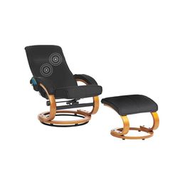 Beliani Fernsehsessel HERO in Schwarz/Braun - (W) 51 x (H) 102 x (L) 80 cm | Gr.: onesize