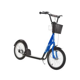 HOMCOM Kinderscooter in Blau & Schwarz 139L x 58B x 96H cm | Gr.: onesize