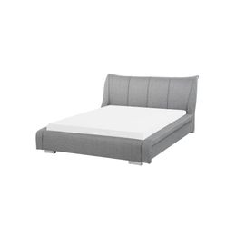 Beliani Doppelbett NANTES in Grau/Silber - (W) 168 x (H) 97 x (L) 237 cm | Gr.: onesize