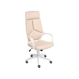 Beliani Professioneller B&uuml;rostuhl DELIGHT II in Beige/Wei&szlig; | Gr.: onesize