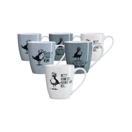 Ritzenhoff & Breker Ritzenhoff & Breker 6er Set Henkelbecher M&ouml;we 360 ml in grau | Gr.: onesize