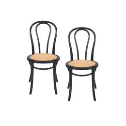 Signature St&uuml;hle TROQUET Set von 2 in Schwarz - (W)42 x (H)88 x (L)55 cm | Gr.: onesize
