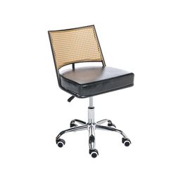 Beliani B&uuml;rostuhl NOME in Schwarz/Silber/Braun - (W) 50 x (H) 73 x (L) 50 cm | Gr.: onesize