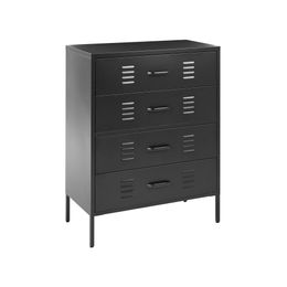 Beliani B&uuml;roschrank ENAGO in Schwarz - (W) 80 x (H) 102 x (L) 40 cm | Gr.: onesize