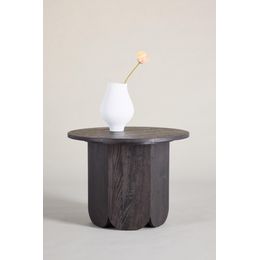 Couchtisch VENTURE HOME, B:60cm H:45cm T:60cmschwarz, schwarz, schwarz, Wohnzimmer, Tische, Sofatisch, MDF, Papierlaminat, rund, kompakt, modern
