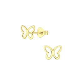 Alexander York Ohrringe - Ohrstecker SCHMETTERLING in Gold aus 925 Silber - 2-tlg. | Gr.: onesize
