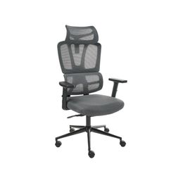 Beliani Professioneller B&uuml;rostuhl OMEGA in Grau/Schwarz - (W) 65 x (H) 129 x (L) 65 cm | Gr.: onesize