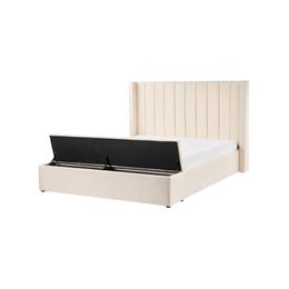 Beliani Doppelbett NOYERS in Wei&szlig; - (W) 190 x (H) 132 x (L) 247 cm | Gr.: onesize