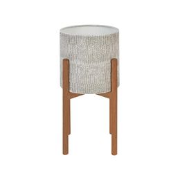 Beliani Indoor Blumentopf PINSAPO in Grau/Braun - (W) 30 x (H) 59 x (L) 30 cm | Gr.: onesize