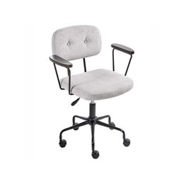 Beliani B&uuml;rostuhl ALGERITA in Grau/Schwarz - (W) 62 x (H) 77 x (L) 62 cm | Gr.: onesize
