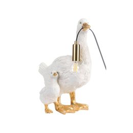 Beliani Tischleuchten DAFFY in Wei&szlig;/Messing/Gold - (W) 21 x (H) 40 x (L) 33 cm | Gr.: onesize