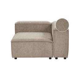 Beliani Sofaelement ARDAL in Braun/Schwarz - (W) 120 x (H) 68 x (L) 120 cm linksseitig | Gr.: onesize