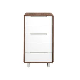Angel Cerd&aacute; Chiffonier 7111 in Walnuss / Wei&szlig; / Stahl &ndash; (B)60 x (H)108 x (T)39 cm | Gr.: onesize