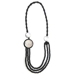 Collezione Alessandro Lange Kette " Noir " in schwarz | Gr.: onesize