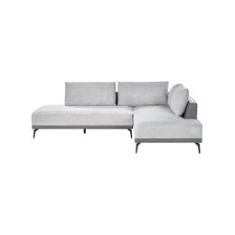 Beliani Ecksofa MYKEN in Grau/Schwarz - (W) 260 x (H) 86 x (L) 180 cm linksseitig | Gr.: onesize
