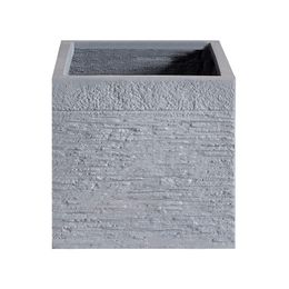 Beliani Outdoor Blumentopf PAROS in Grau - (W) 30 x (H) 28 x (L) 30 cm | Gr.: onesize