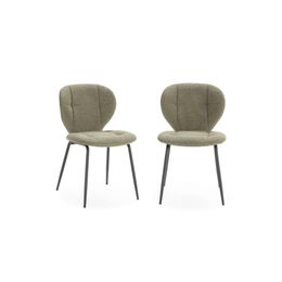 CALICOSY 2er-Set St&uuml;hle MAORI in Gr&uuml;n - (W)50 x (H)48 x (L)48,5 cm | Gr.: onesize