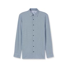 OLYMP Herren Businesshemd "OLYMP Luxor 24/Seven, Modern Fit, New Kent", blau, Gr. 37, 92% Baumwolle, 8% Elasthan, Hemden