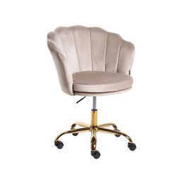 Beliani B&uuml;rostuhl MONTICELLO in Beige/Gold/Schwarz - (W) 60 x (H) 79 x (L) 60 cm | Gr.: onesize