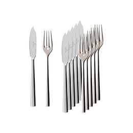 Villeroy & Boch Villeroy & Boch 6er Set Fischbesteck Piemont silber in silber | Gr.: onesize