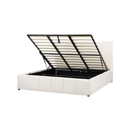 Beliani Doppelbett CASTELNAVET in Wei&szlig;/Schwarz - (W) 192 x (H) 120 x (L) 220 cm | Gr.: onesize