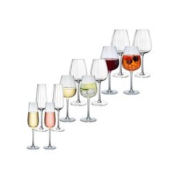 Villeroy & Boch Villeroy & Boch 12er Set Wein- und Sektgl&auml;serset Rose Garden in transparent | Gr.: onesize