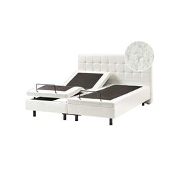 Beliani Doppelbett DUKE in Wei&szlig;/Schwarz - (W) 161 x (H) 102 x (L) 216 cm | Gr.: onesize