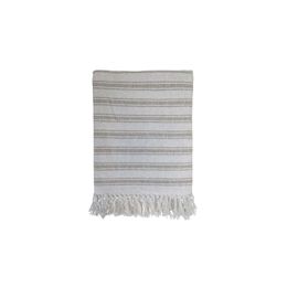 Chic Antique &Uuml;berwurf Streifen in Grau | Gr.: onesize