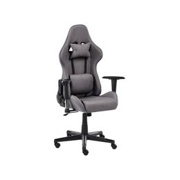 Beliani Gaming Stuhl WARRIOR in Grau/Schwarz - (W) 62 x (H) 122 x (L) 62 cm | Gr.: onesize