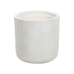 Beliani Outdoor Blumentopf OREOI in Wei&szlig; - (W) 45 x (H) 45 x (L) 45 cm | Gr.: onesize