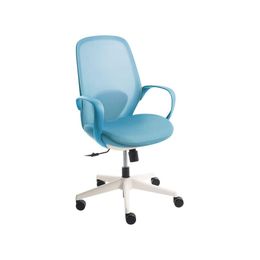 Beliani Professioneller B&uuml;rostuhl FOAMA in Blau/Wei&szlig;/Schwarz | Gr.: onesize
