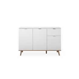 CALICOSY Anrichte COPENHAGUE in Wei&szlig; - (W)120 x (H)85 x (L)40 cm | Gr.: onesize