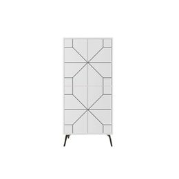 CALICOSY Sideboard DUNE in Wei&szlig; - (W)62,6 x (H)136 x (L)35,6 cm | Gr.: onesize