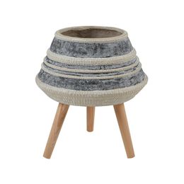 Beliani Outdoor Blumentopf ATHAEA in Beige/Grau/Braun - (W) 37 x (H) 54 x (L) 37 cm | Gr.: onesize