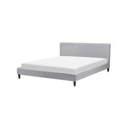 Beliani Doppelbett FITOU in Grau/Braun - (W) 190 x (H) 87 x (L) 214 cm | Gr.: onesize