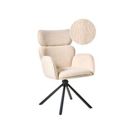 Beliani Esszimmerstuhl ALENE in Beige/Schwarz - (W) 60 x (H) 93 x (L) 68 cm | Gr.: onesize