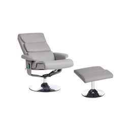 Beliani Fernsehsessel LEGEND in Grau/Silber - (W) 76 x (H) 100 x (L) 78 cm | Gr.: onesize