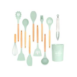 Intirilife 12-teiliges K&uuml;chenutensilien Set mit Zange Schneebesen in Mint Gr&uuml;n | Gr.: onesize