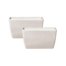 Beliani 2er-Set Outdoor Blumentopf BARIS in Beige | Gr.: onesize