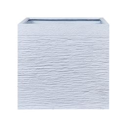 Beliani Outdoor Blumentopf PAROS in Wei&szlig; - (W) 50 x (H) 46 x (L) 50 cm | Gr.: onesize
