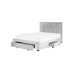 Beliani Doppelbett LIEVIN in Grau - (W) 145 x (H) 122 x (L) 217 cm | Gr.: onesize