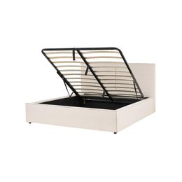 Beliani Doppelbett MOISSAC in Beige/Schwarz - (W) 177 x (H) 108 x (L) 224 cm | Gr.: onesize